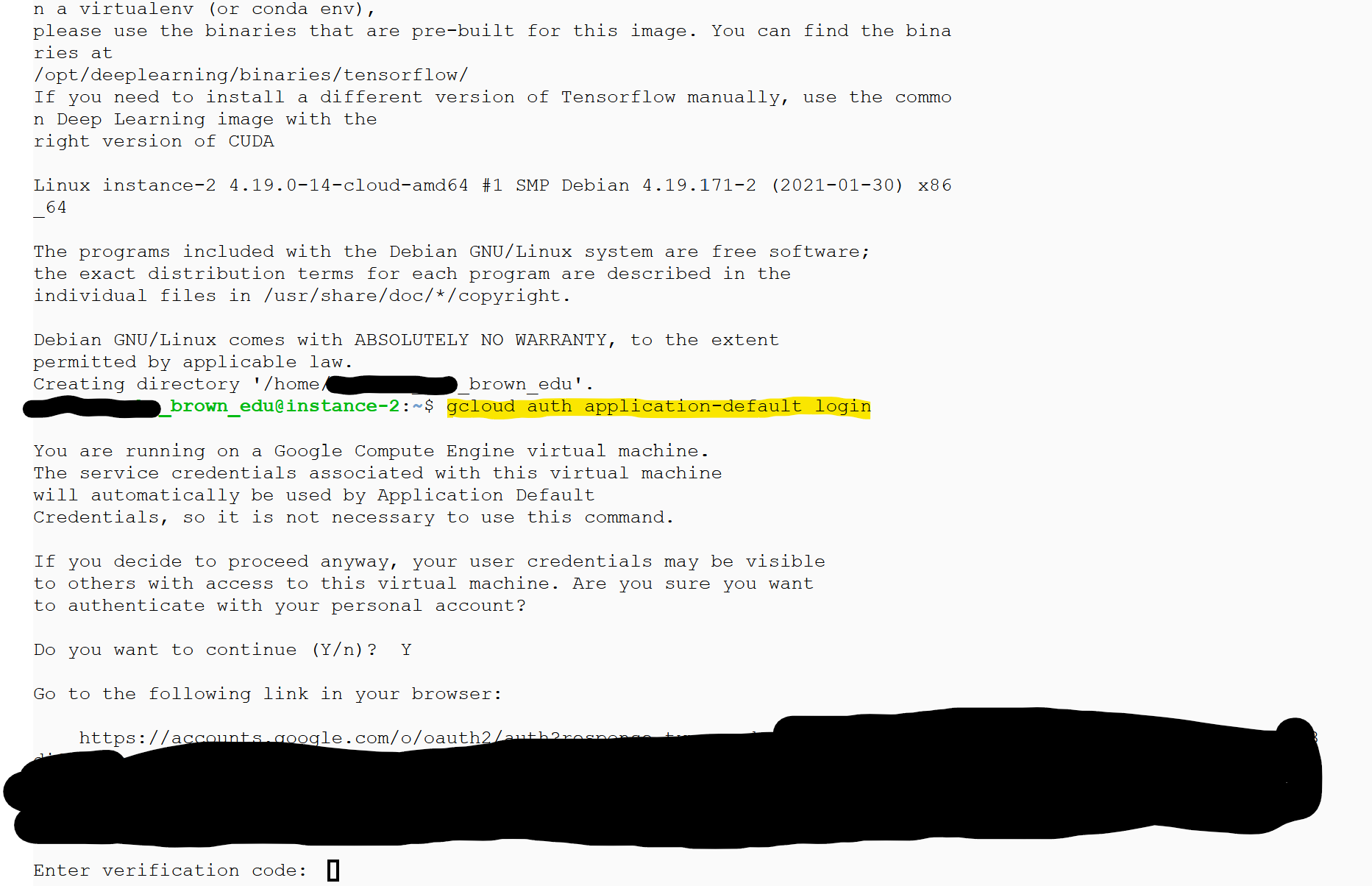 Now, we can mount the storage bucket. First, create a folder at which to mount the bucket with ...